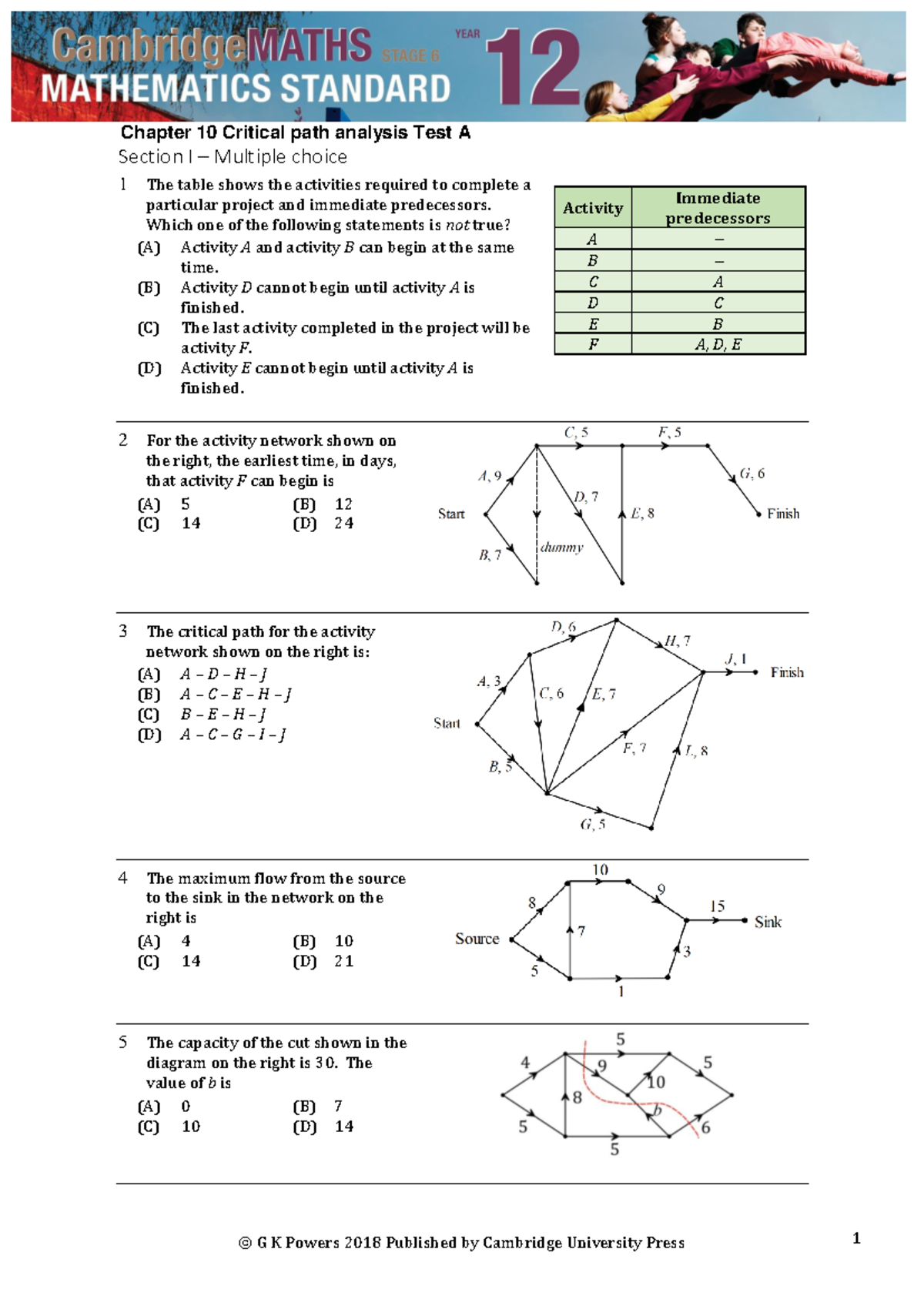 2019 13 - networks and critical paths - Chapter 10 Critical path ...