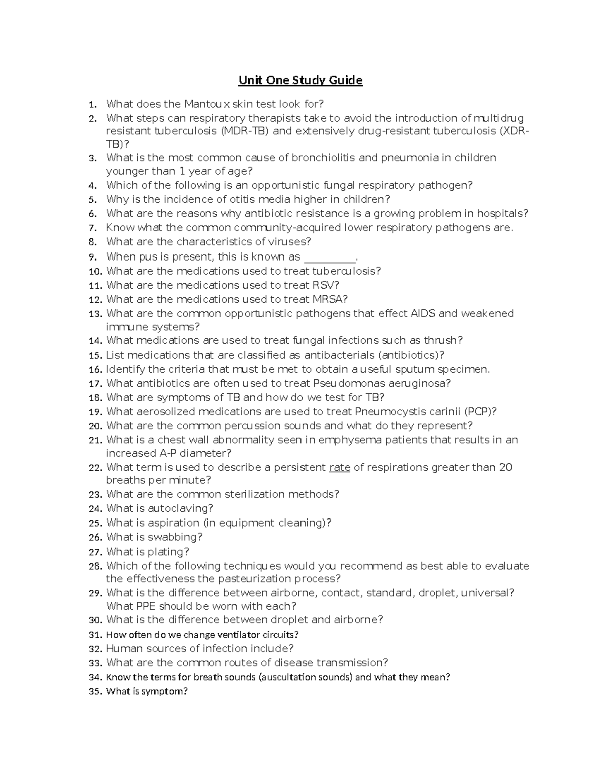 Unit One Study Guide - Developmental Psychology (PSY 2305) - Edit ...