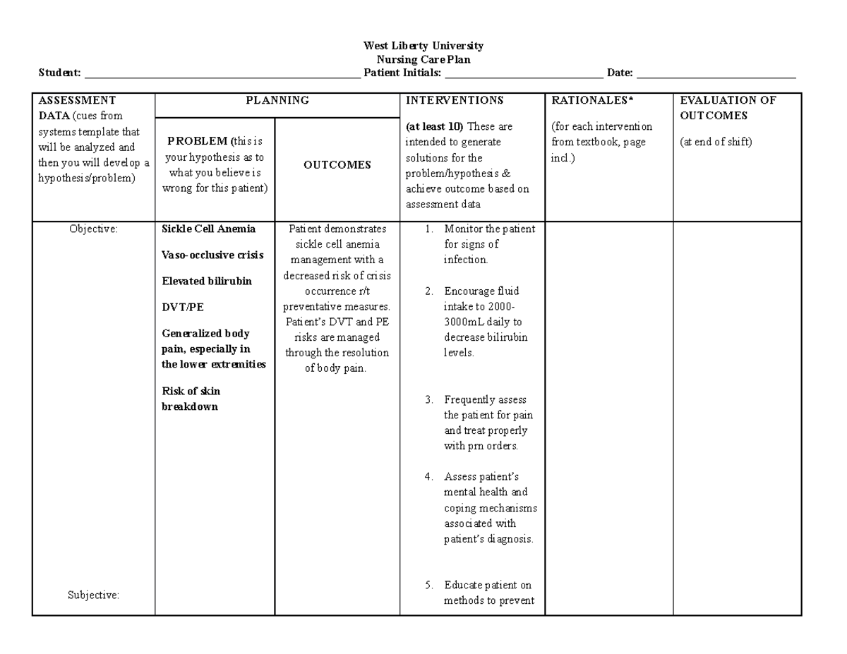 POC 10:26 - A pathophysiology related care plan for generalized ...