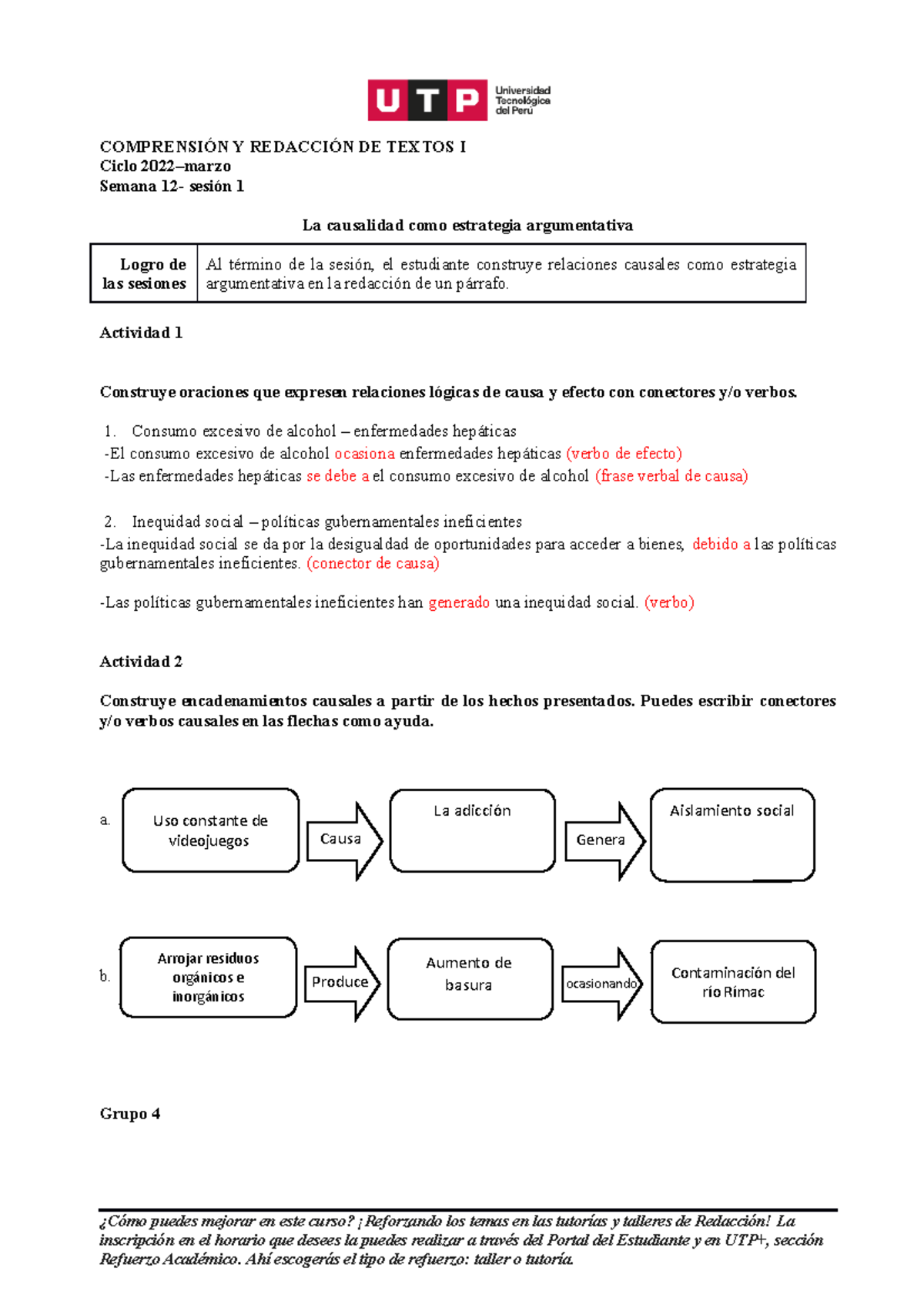 S12.s1 La causalidad como estrategia - COMPRENSIÓN Y REDACCIÓN DE ...