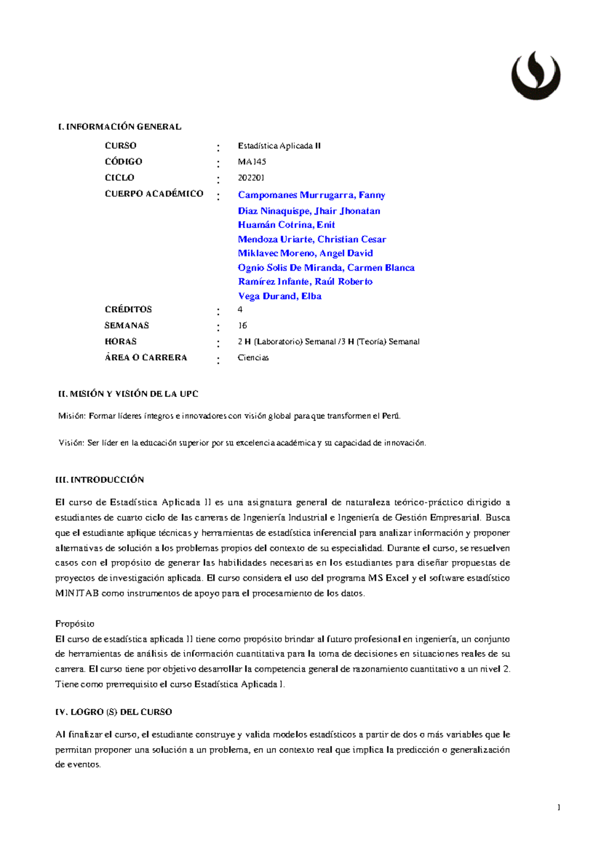 E- Silabo - eadsd - III. INTRODUCCIÓN El curso de Estadística Aplicada ...