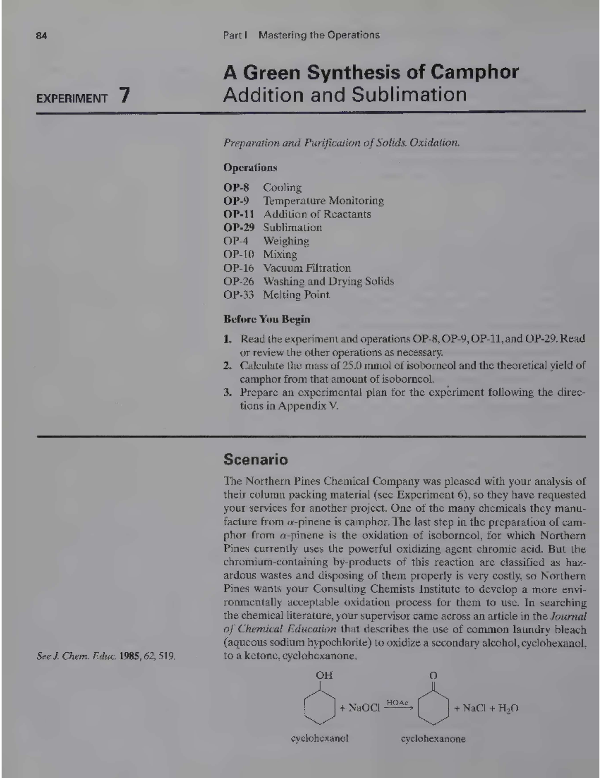 Lab 7 manual - Lab notes in case you don't have the book - chem222 ...
