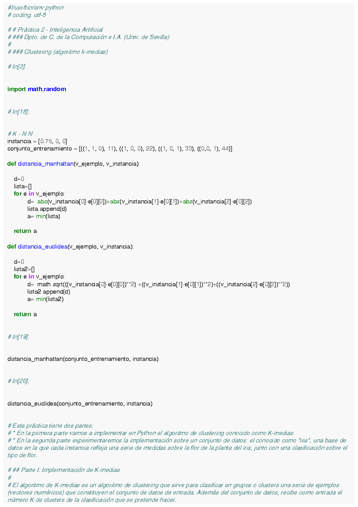 Práctica 2 - Práctica 2 - #!/usr/bin/env python coding: utf- # Práctica ...