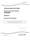 Introduction to the environment Ggh1502 - Unisa - StuDocu