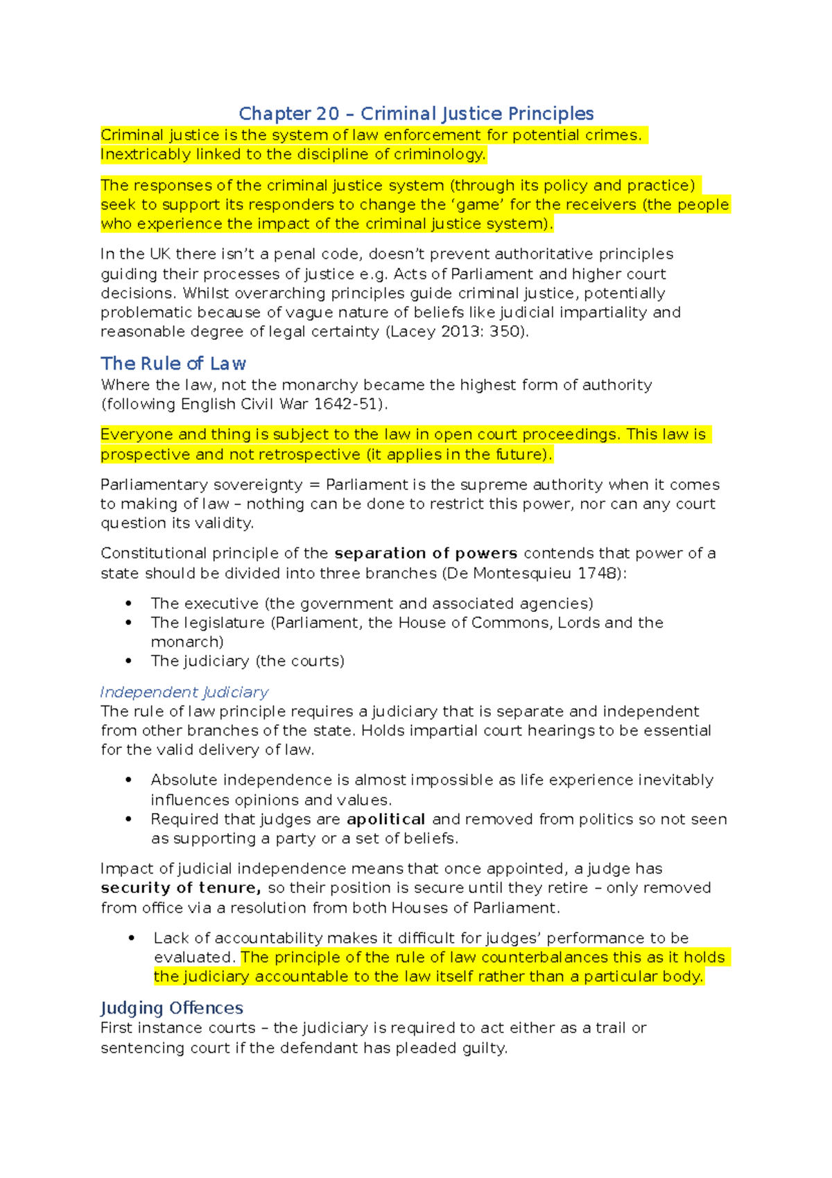 Criminal Justice Principles - Chapter 20 – Criminal Justice Principles ...