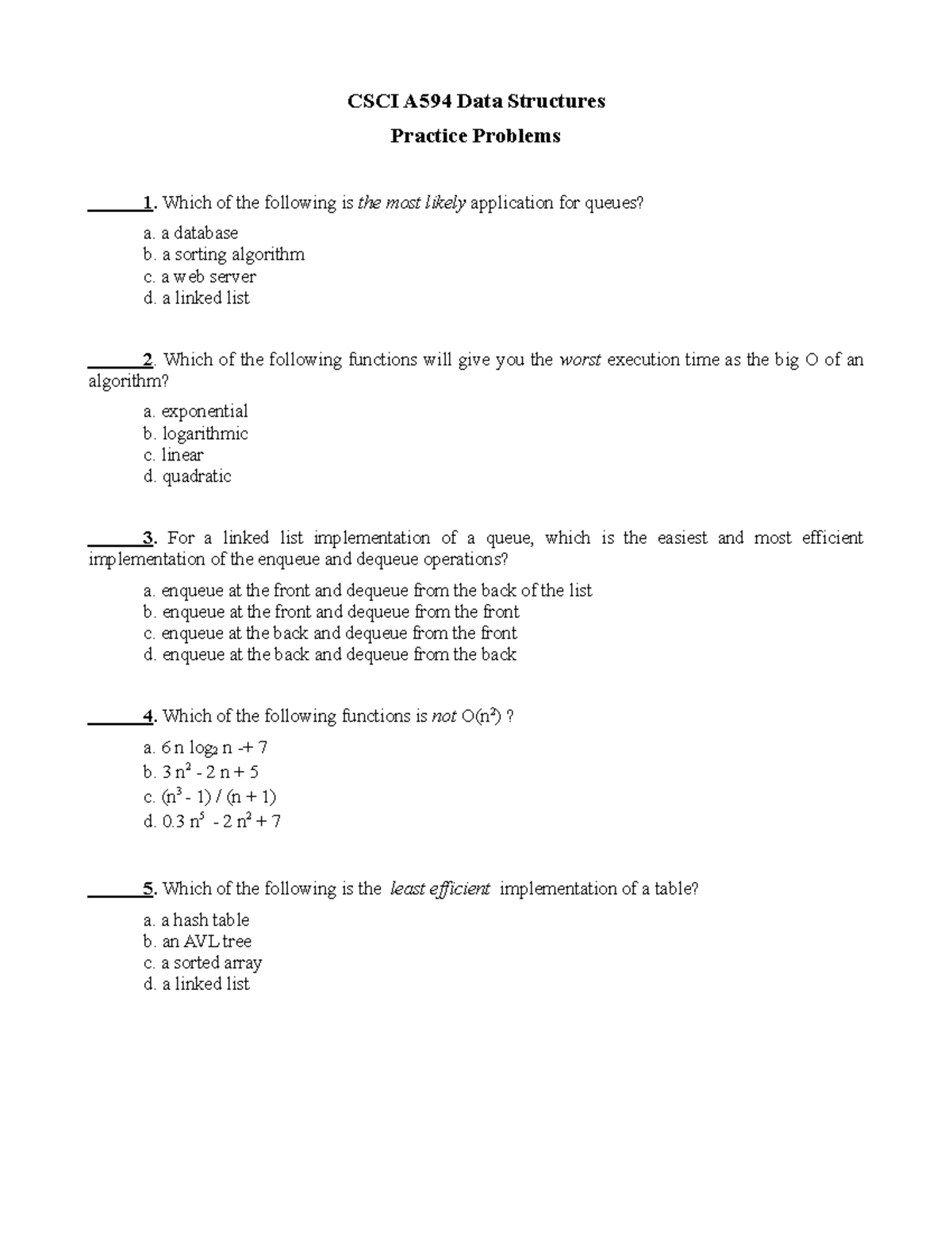 Data Structure - Supplementary notes - CSCI A594 Data Structures ...