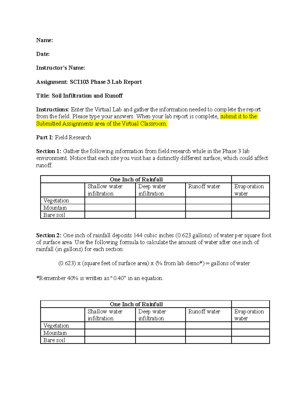 2018 0322211248 sci103 lab3 updated 1801a - Name: Date: Instructor’s Name: Assignment: SCI103 ...