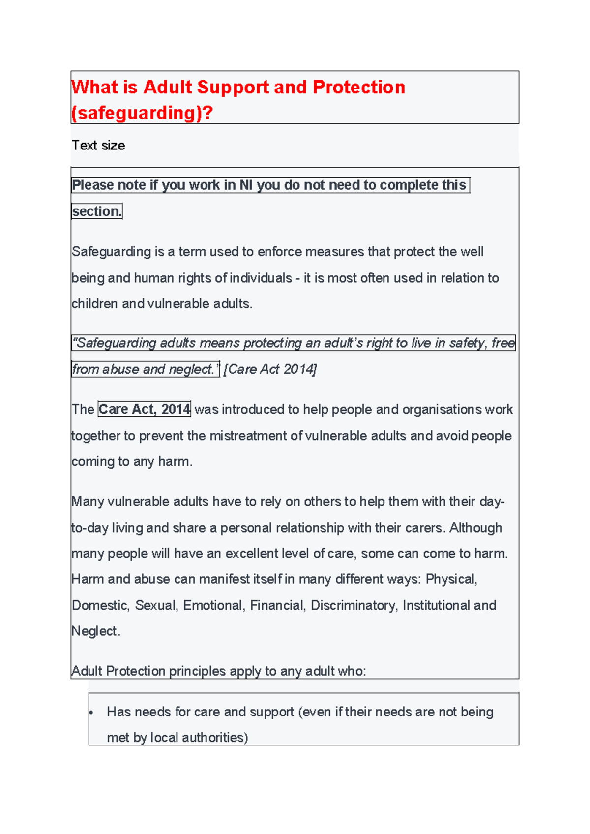 What is Adult Support and Protection - What is Adult Support and ...