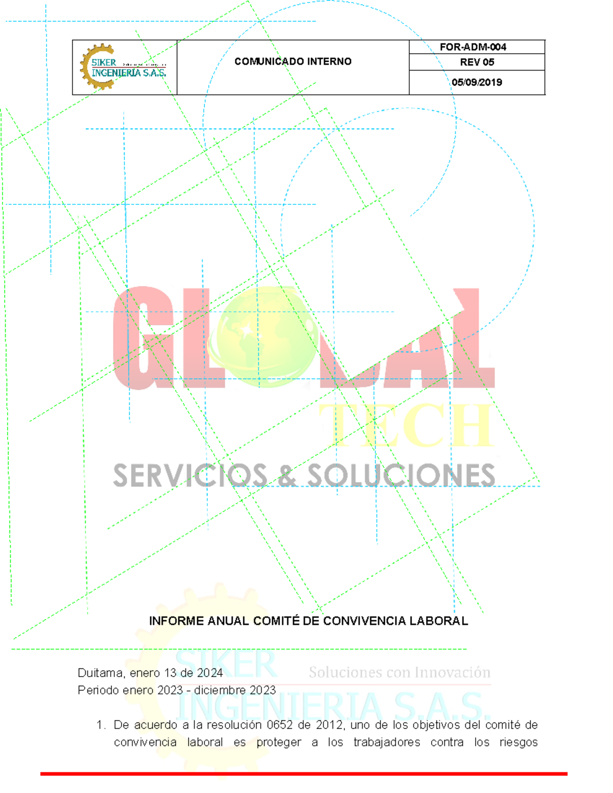 FOR-ADM-004 Comunicado Interno Informe Anual CCL - COMUNICADO INTERNO REV 05 05/09/ INFORME ...