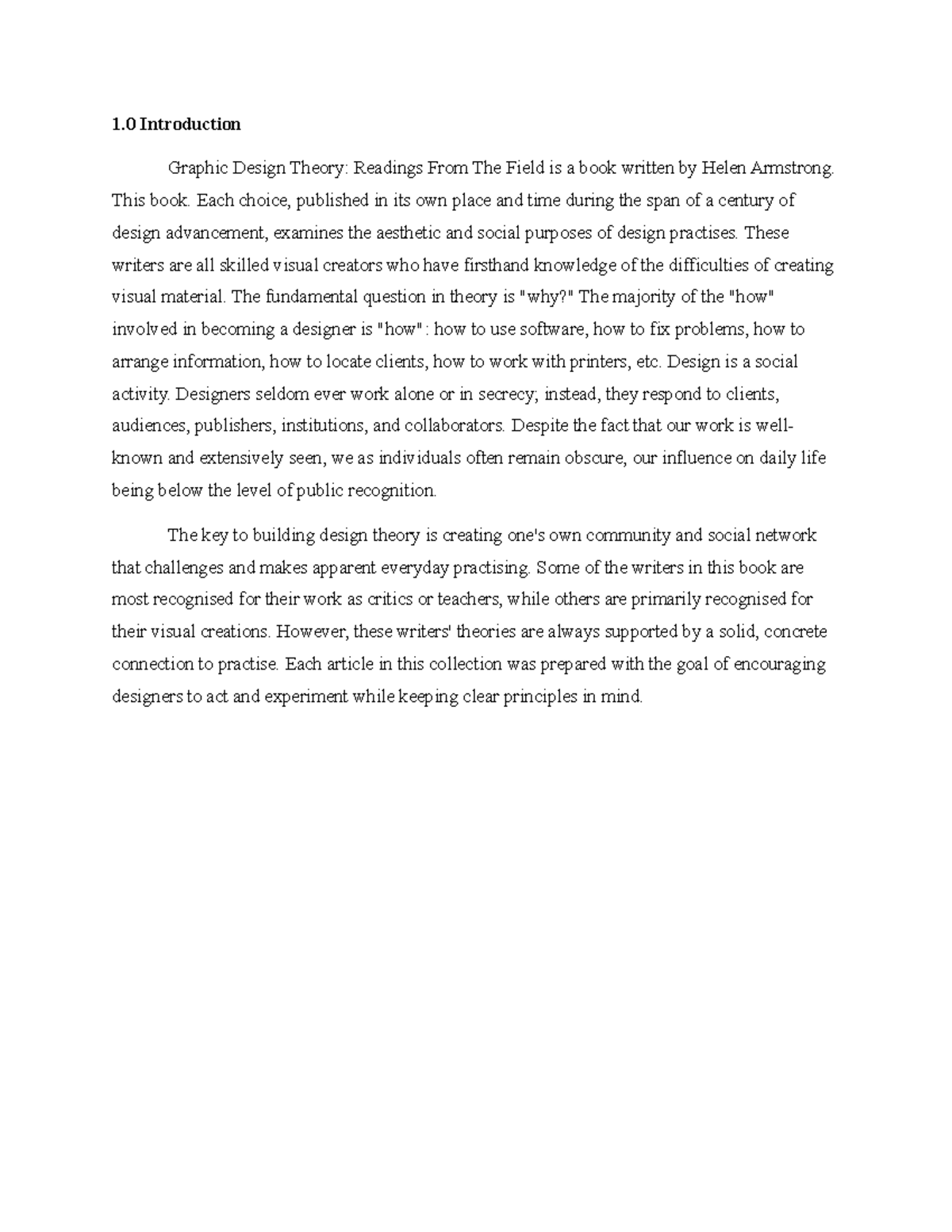 Book reveiw - THIS IS THE BOOK REVIEW - 1 Introduction Graphic Design ...