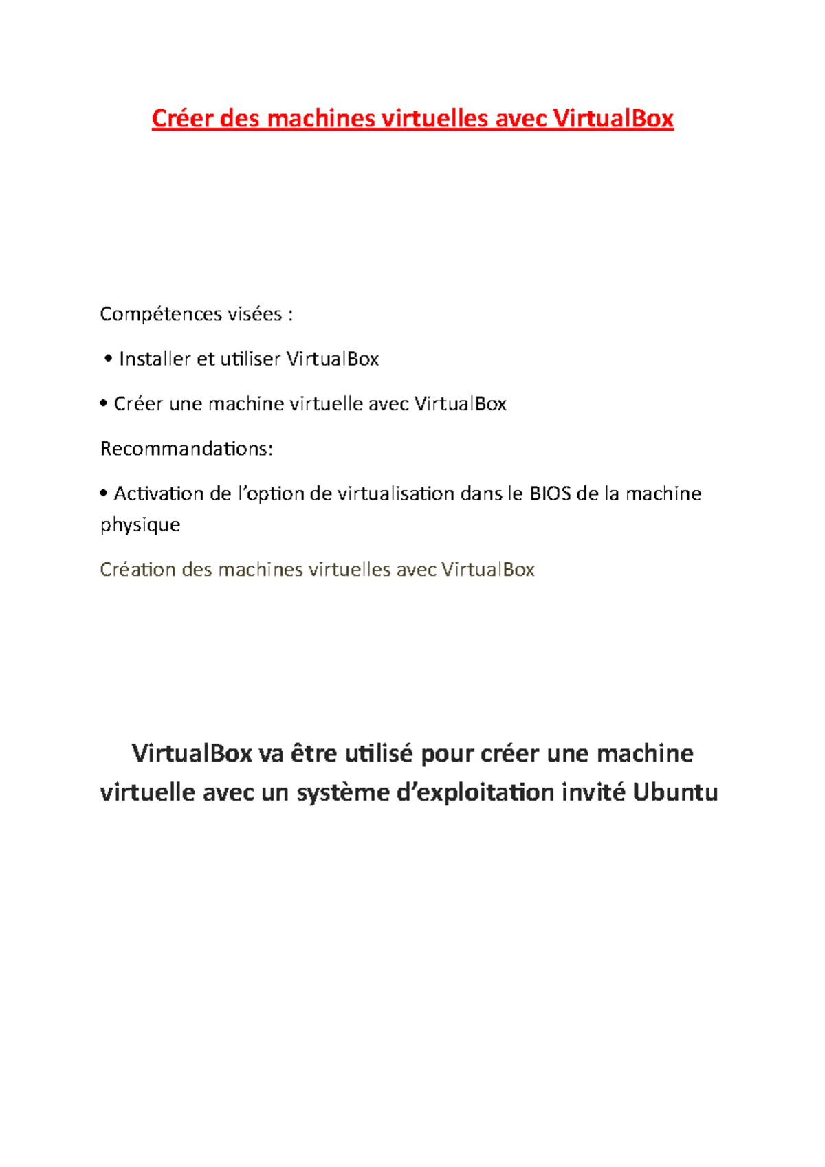 Crée une machine virtuelle avec VM Virtual Box - Créer des machines ...