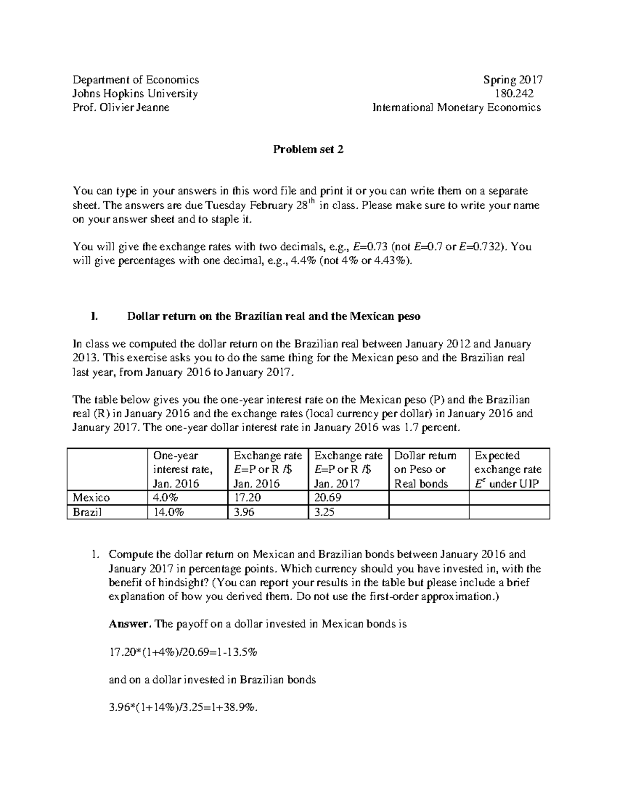 242pbset 2 with answers - Department of Economics Spring 2017 Johns ...