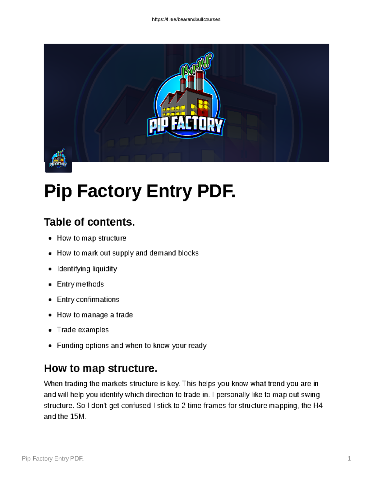 Pip Factory Entry - All materials are good to improve your trading ...