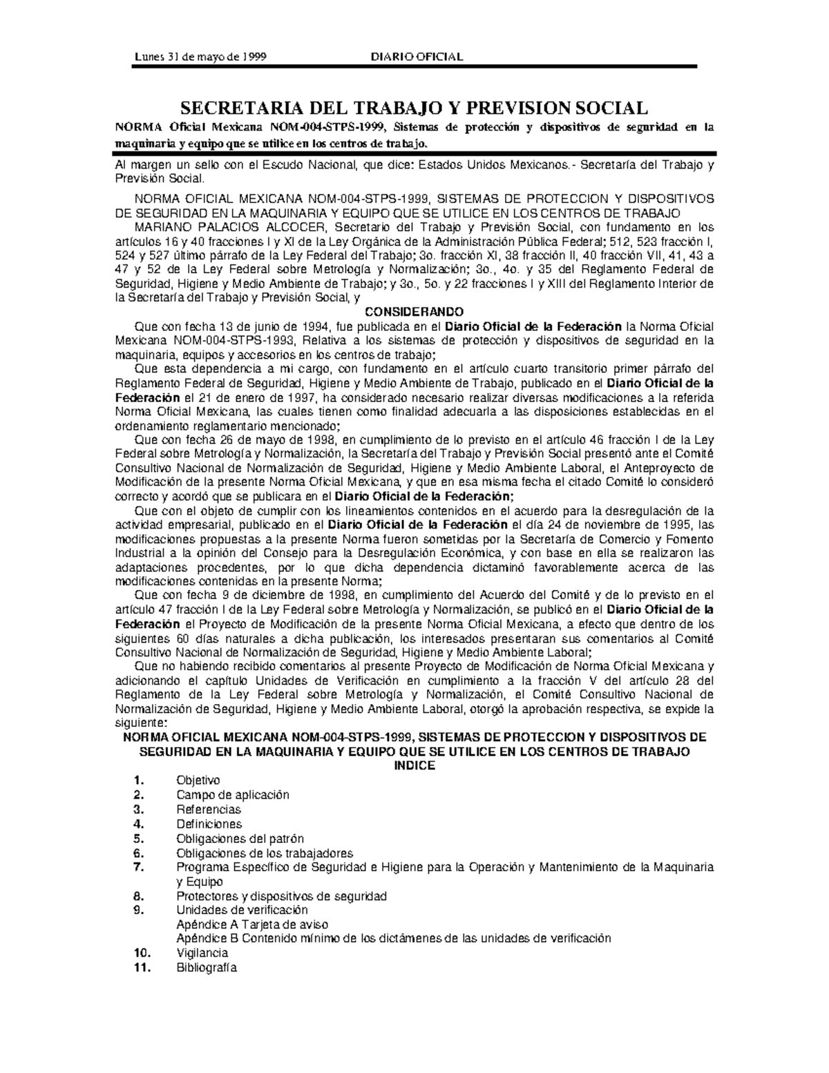 Nom-004 - norma oficial 004 - SECRETARIA DEL TRABAJO Y PREVISION SOCIAL ...