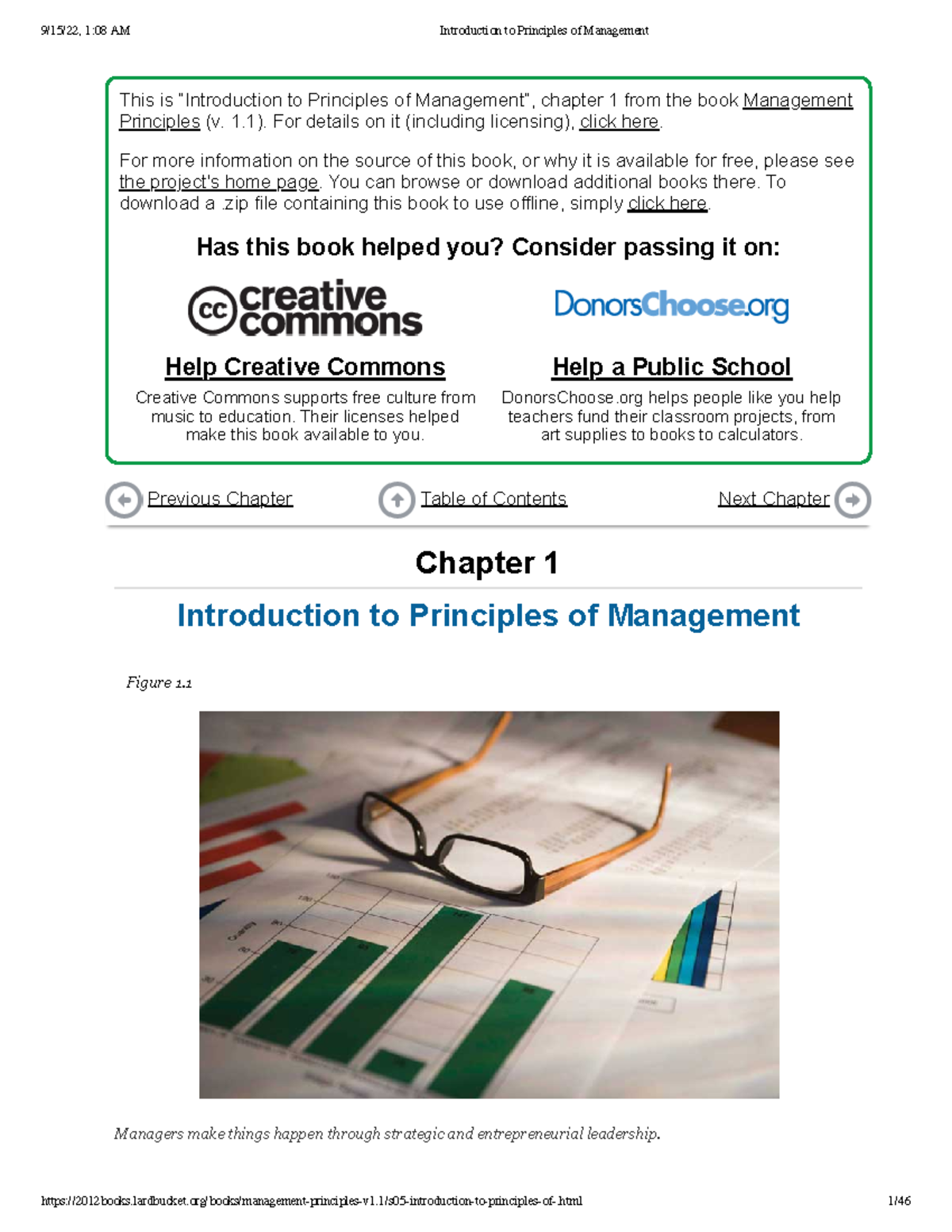 Chapter 1 - Introduction to Principles of Management - ####### Previous ...