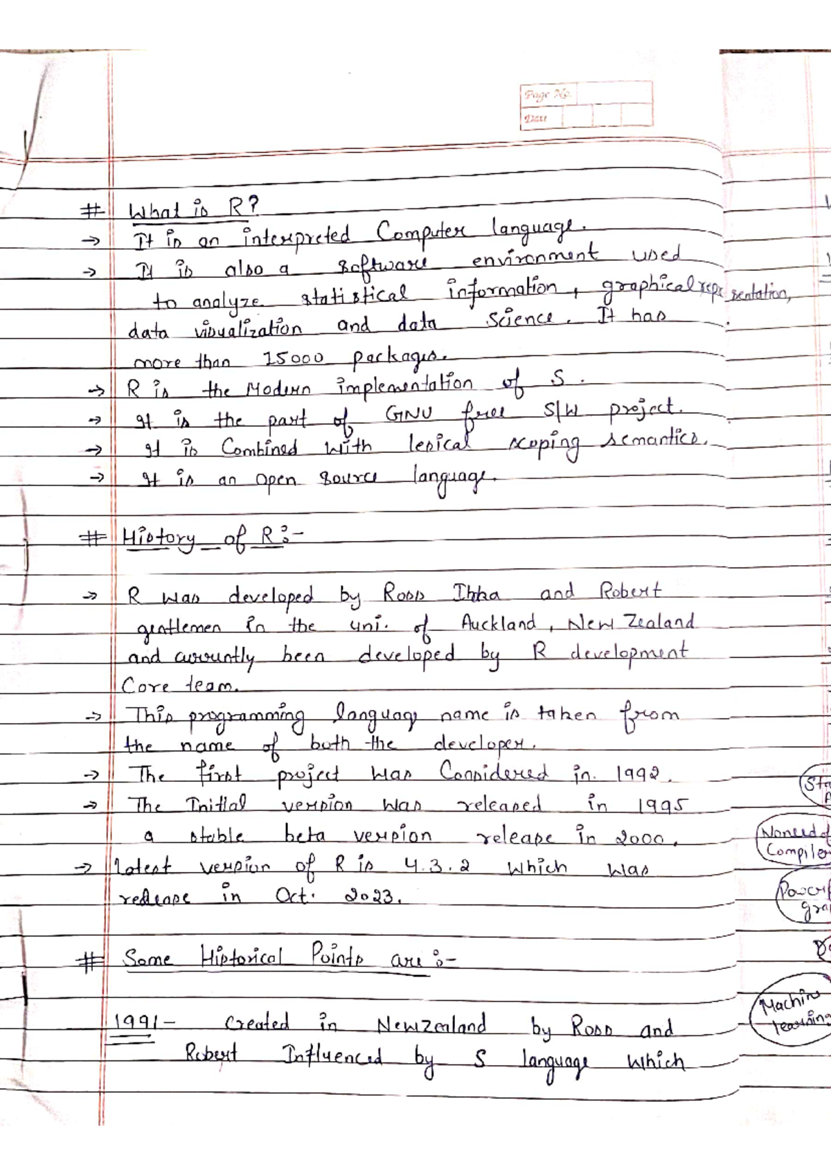 R unit 1 - Bachelors's in Computer Application - Studocu