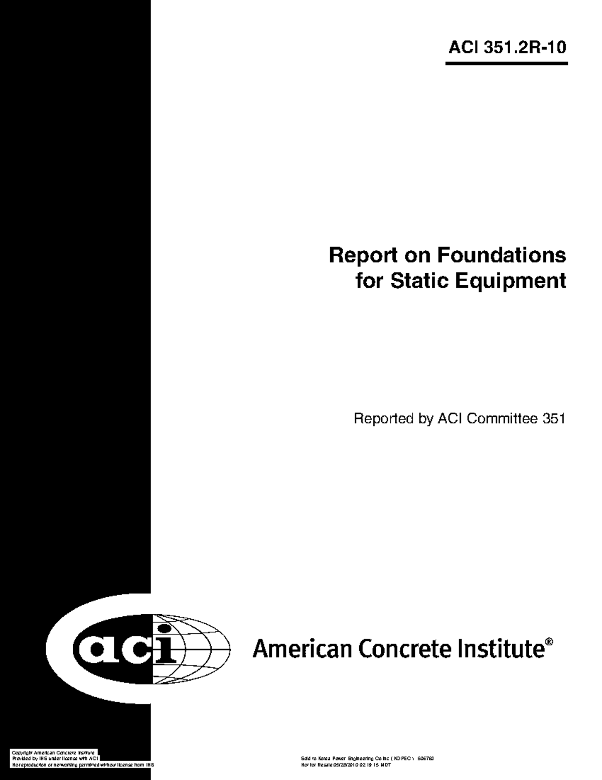 Report on Foundations for Static Equipment - ACI 351- Reported by ACI ...