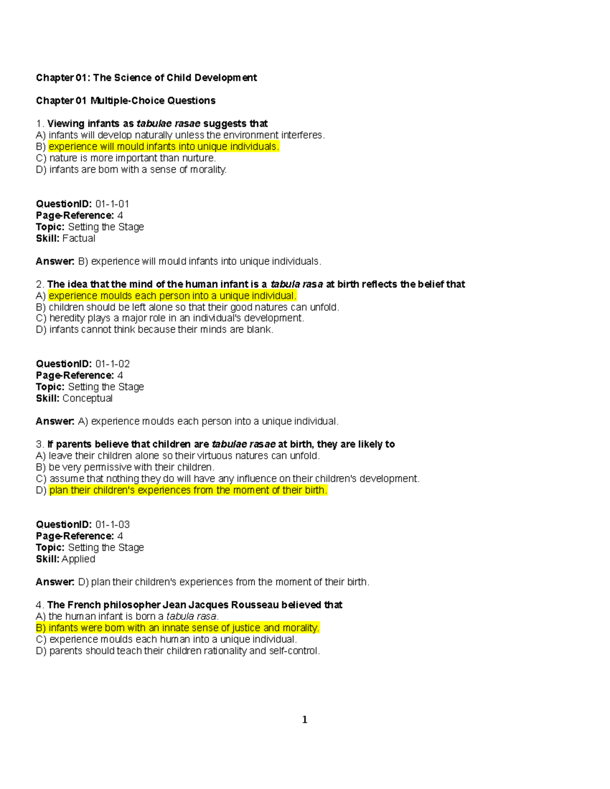 Chapter 01 The Science of Child Development - Chapter 01: The Science ...