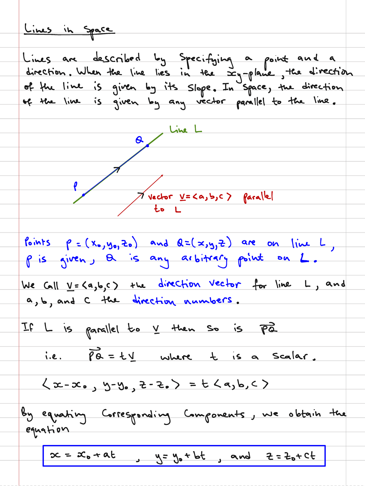 35 Lines in space - notes and examples - MAM1032S - Studocu