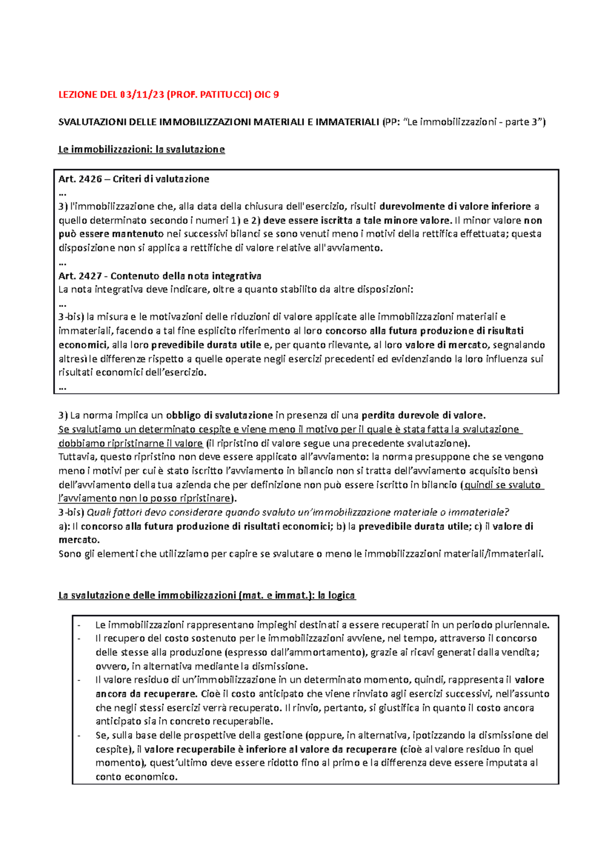 Esercizi contabilita - es di musaio - LEZIONE DEL 03/11/23 (PROF ...