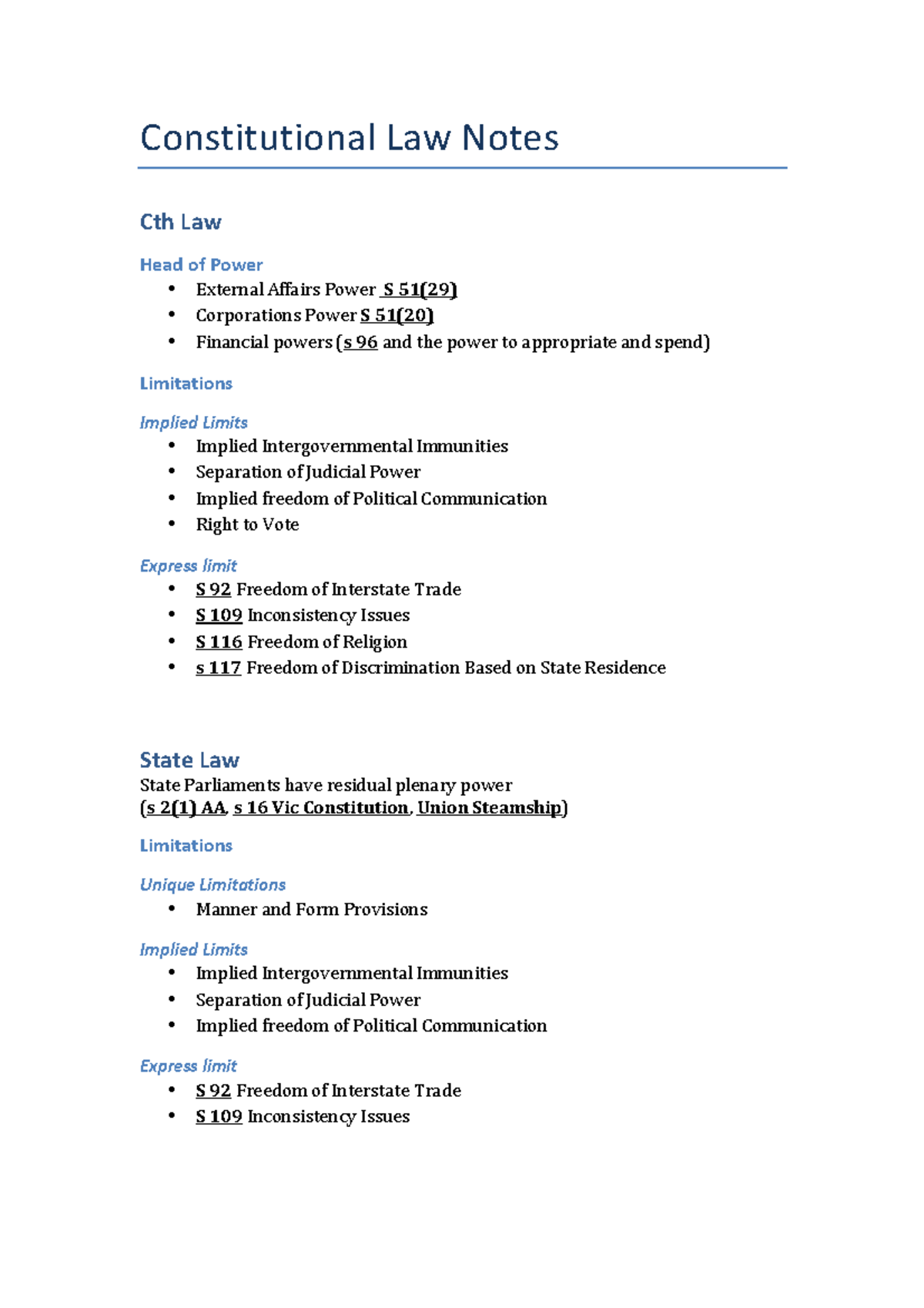 Pages from Complete Constitutional Law Notes - Constitutional Law Notes ...