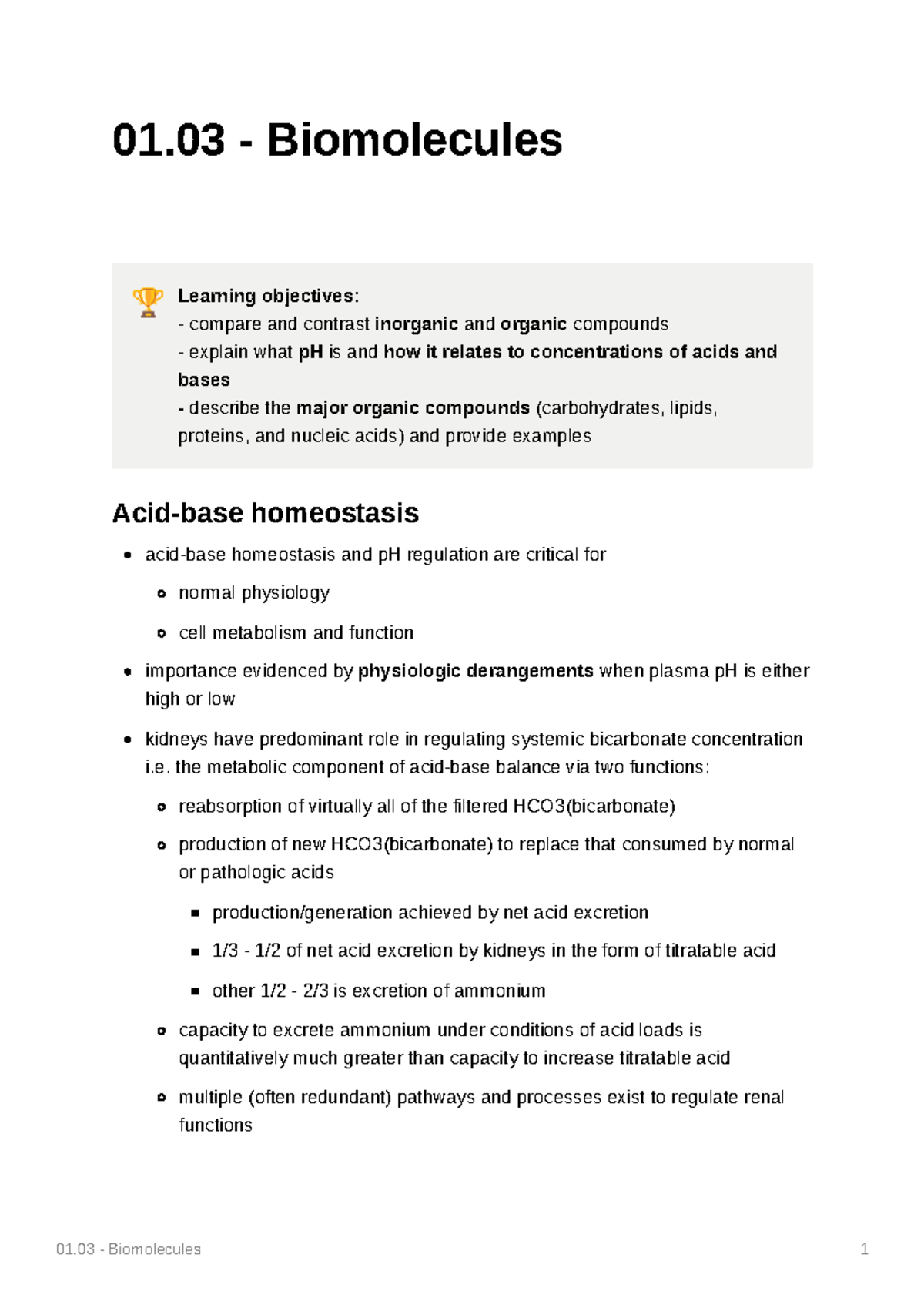 01.03 - Biomolecules - 01 - Biomolecules ¶ Learning objectives ...
