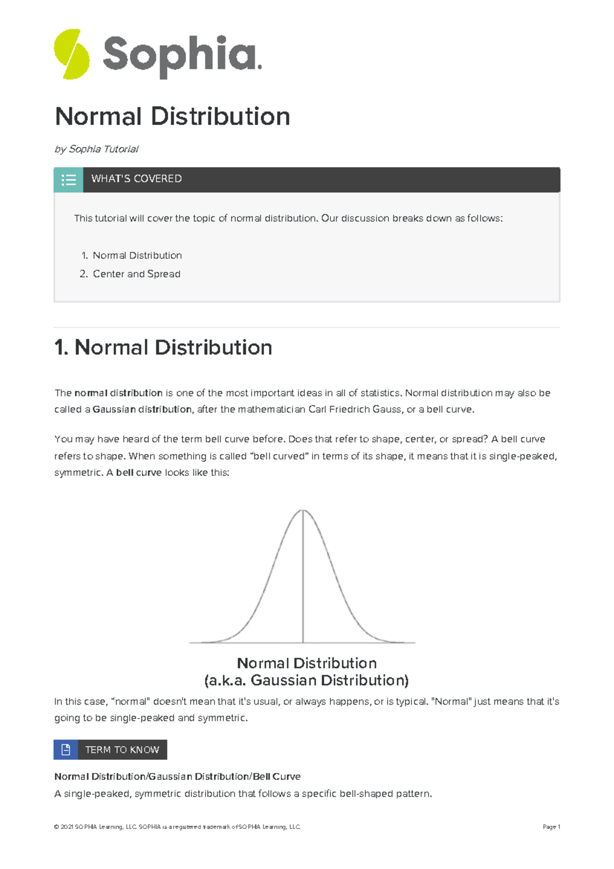 Normal-distribution-6 - Normal Distribution by Sophia Tutorial ú This ...