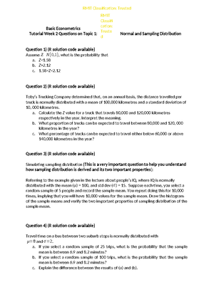 Econ1066 - Final Exam (Melb) Semester 1 Practice, 2018 - June - SECTION ...
