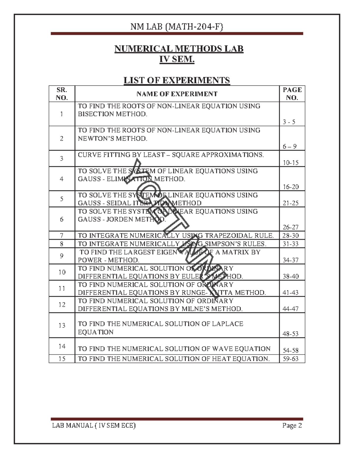 Numerical Analysis LAB BOOK - #$%"!$ /$#"&"01"23!"343." - Studocu
