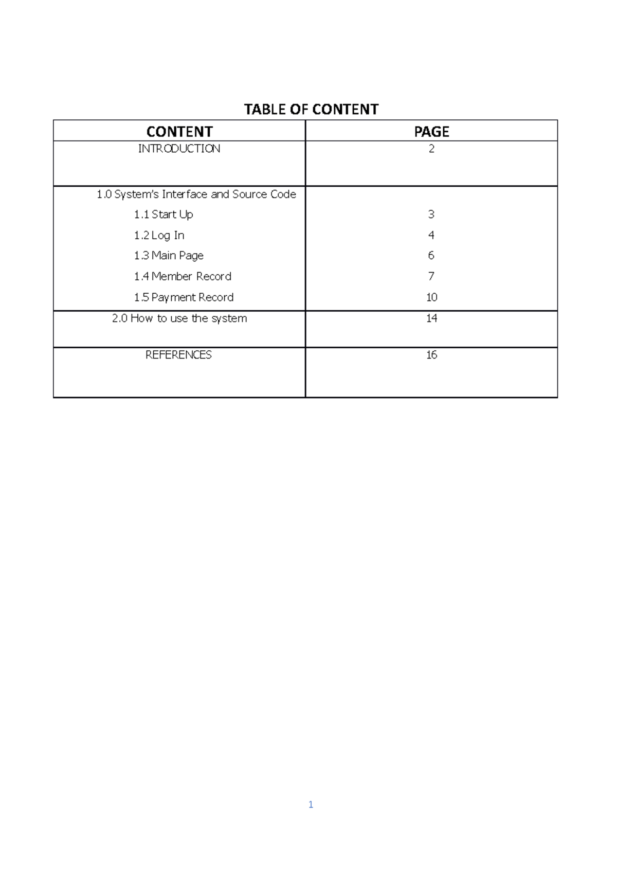 CSC Rreport Final Project - TABLE OF CONTENT CONTENT PAGE INTRODUCTION ...