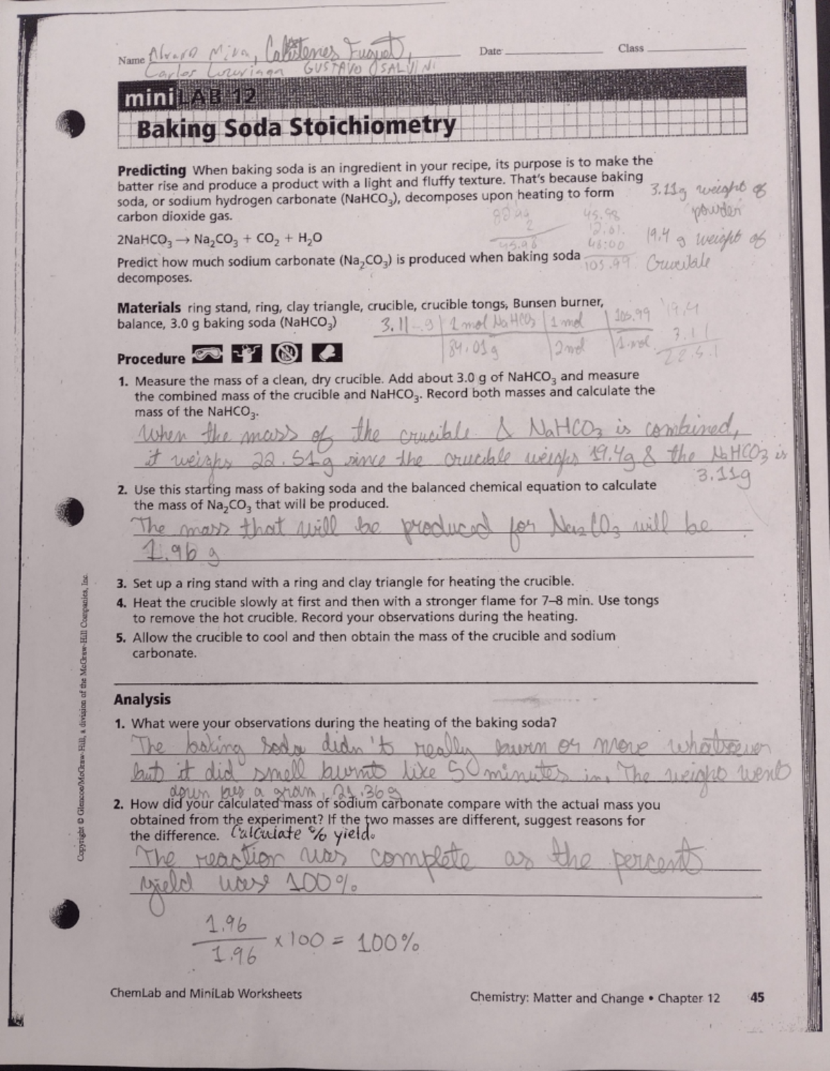 Stoichiometry Lab PDF - CHM 1025C - Studocu