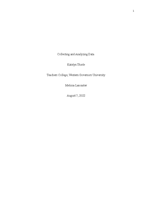 Data-Informed Practices - D179 - WGU - Studocu