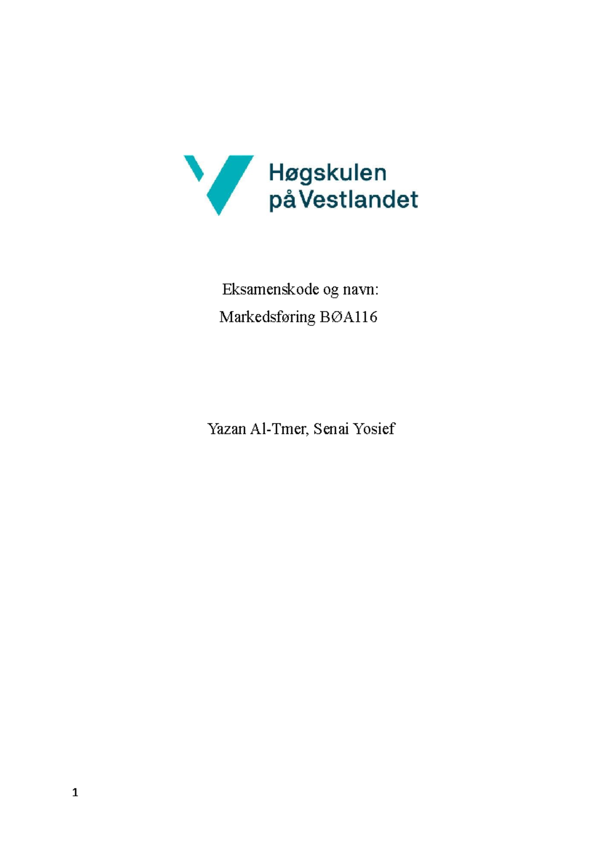 Markedsføring Eksamen.docx -2023 - Eksamenskode og navn: Markedsføring ...