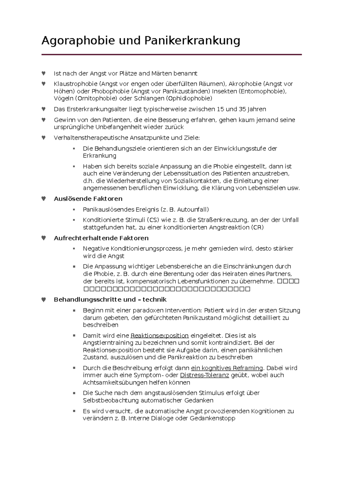 Agoraphobie und Panikerkrankung - Ausgewählte Fragestellungen der ...