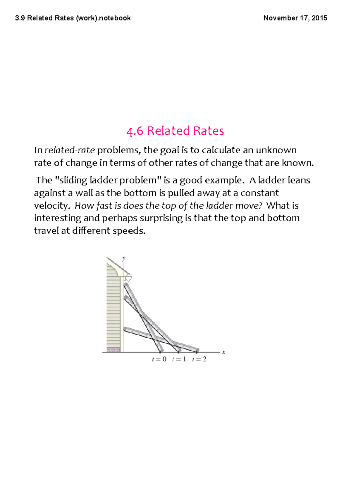 Rateofchange - 4 Related Rates In related‐rate problems, the goal is to ...