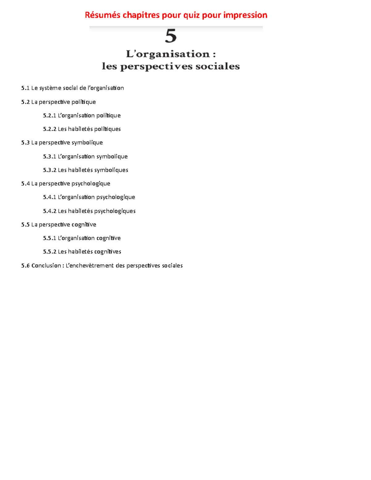 Résumés chapitres 5 à 8 pour révision du quiz 2 - Résumés chapitres ...