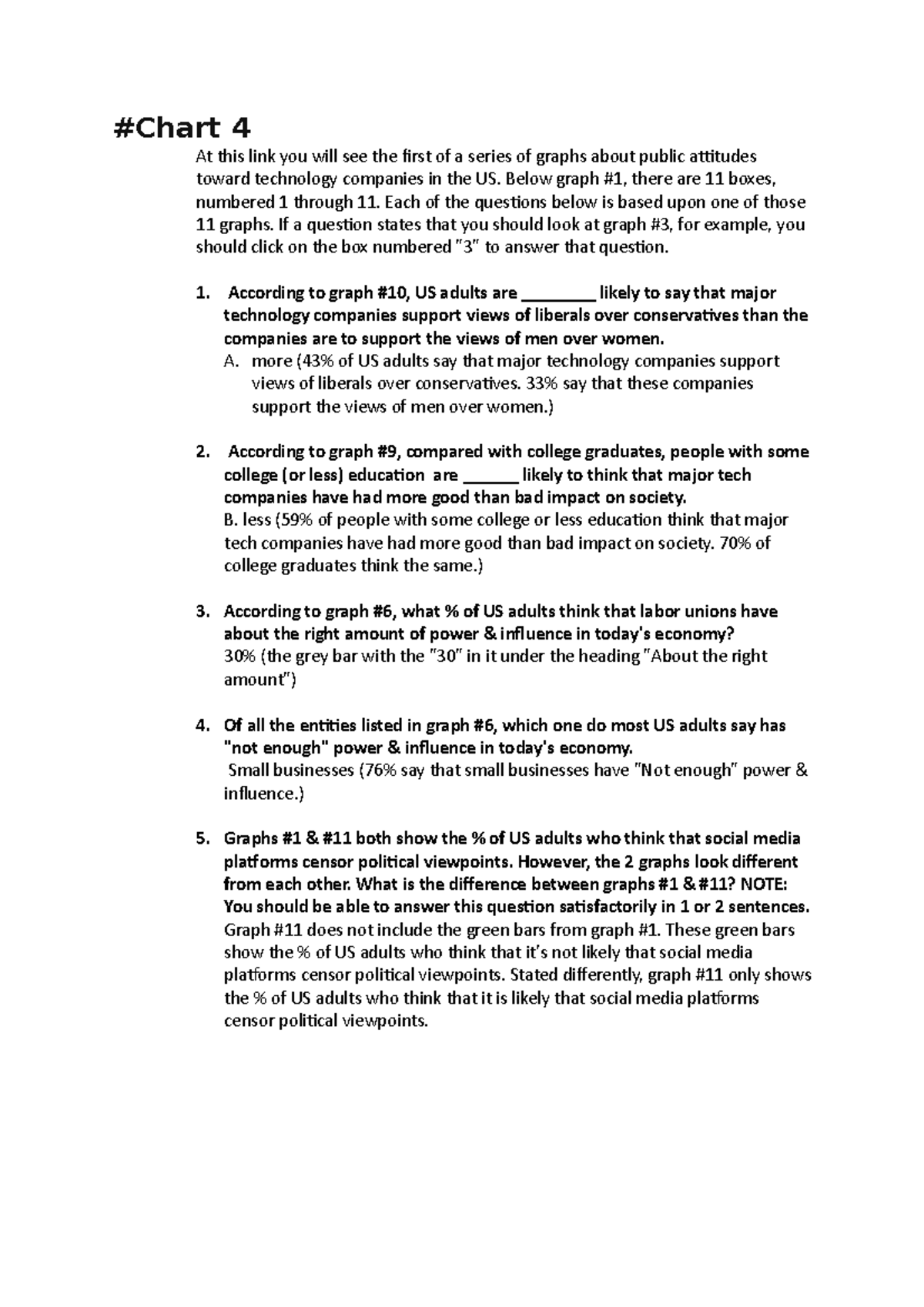 Chart 4 answers and question - #Chart 4 At this link you will see the ...