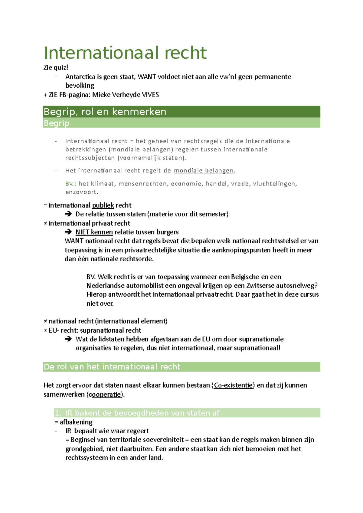 Internationaal recht SV - Internationaal recht Zie quiz! - Antarctica ...