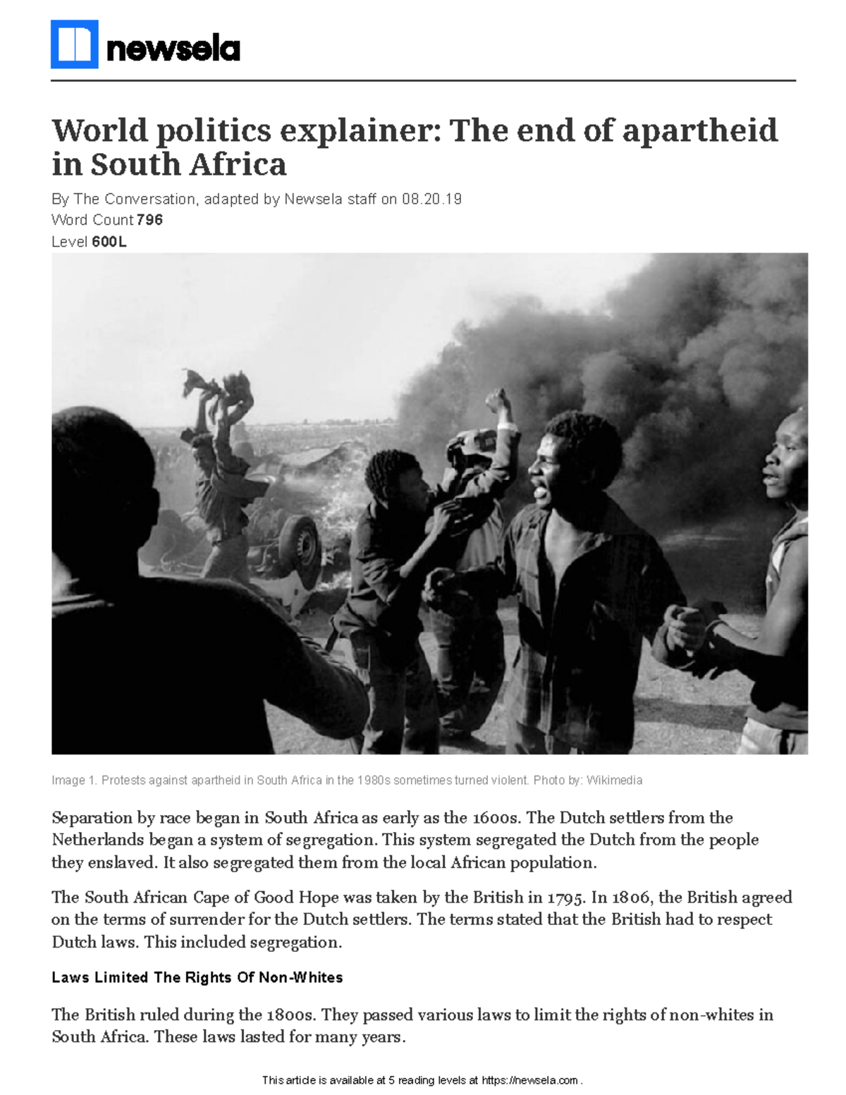 - lib-apartheid-53205-article write prompt and quiz - World politics ...