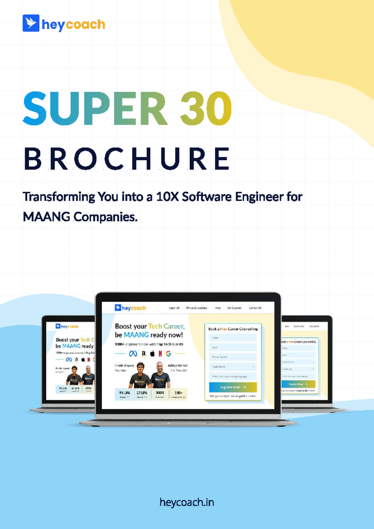Hey Coach Brochure - Super 30 heycoach B R O C H U R E Transforming You into a 10X Software ...