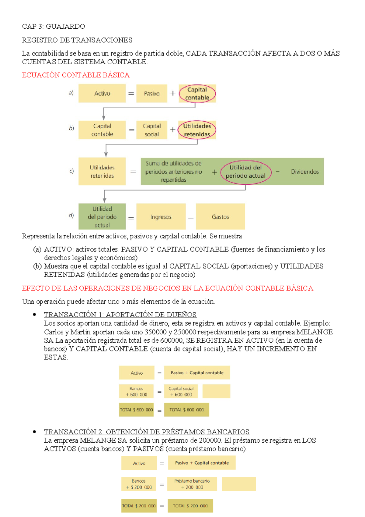 CAP 3 Conta - capitulo 3 guajardo - CAP 3: GUAJARDO REGISTRO DE TRANSACCIONES La contabilidad se ...