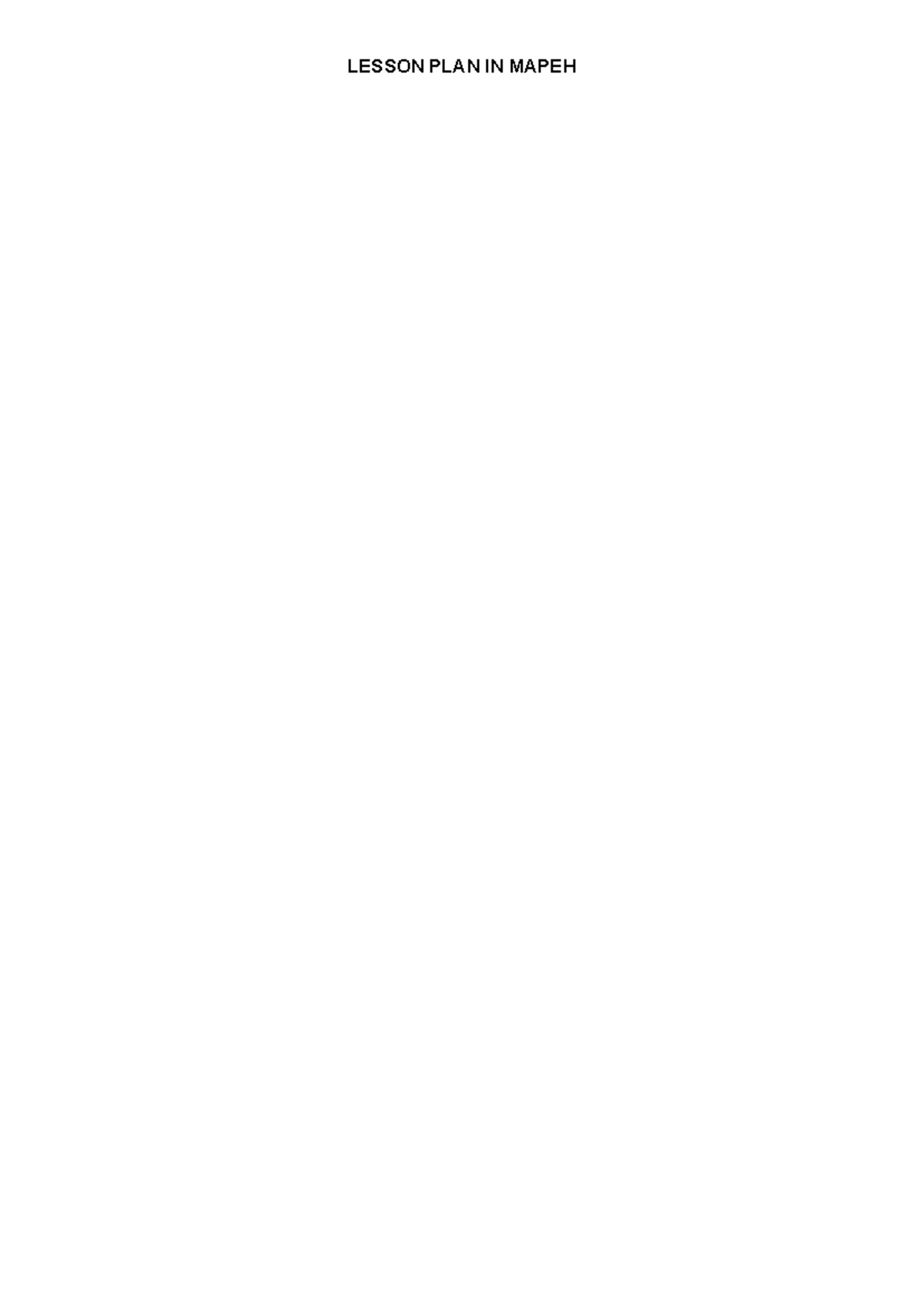 646653955 Music 6 DLP Inset - LESSON PLAN IN MAPEH School Grade Level ...