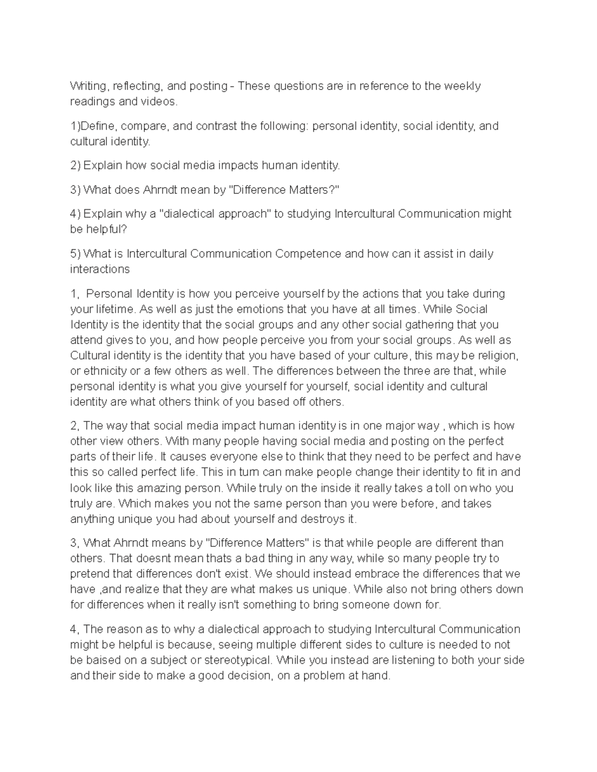 Week 2 Discussion(27) - Google Docs - Writing, reflecting, and posting ...