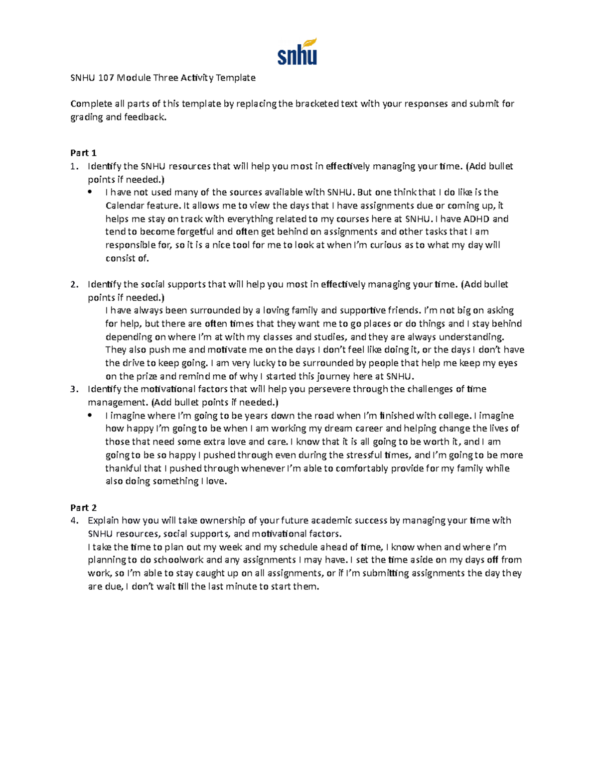 03-20-2022 WEEK 3 Assignment - SNHU 107 Module Three Activity Template ...