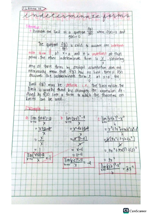 Activities about Limits - Advance Math - Studocu