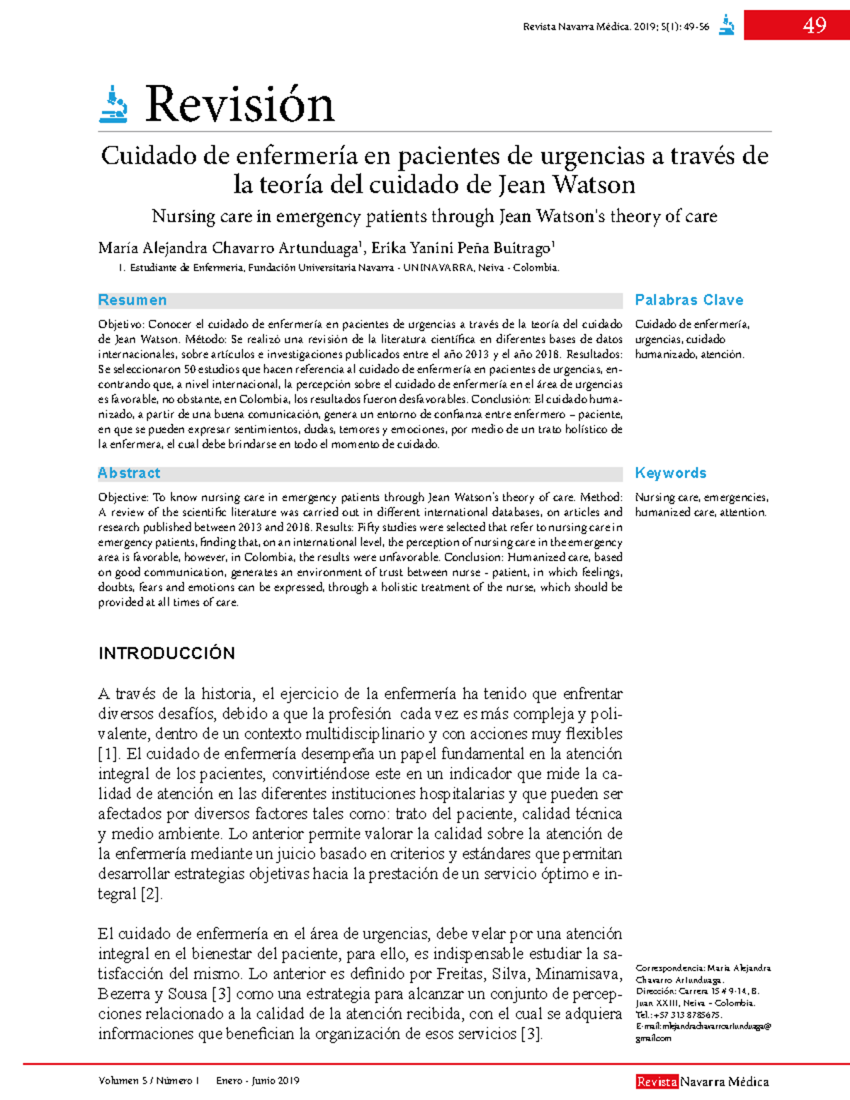 Jesus roa,+A6V5N1+49-56+196 - Volumen 5 / Número 1 Enero - Junio 2019 ...
