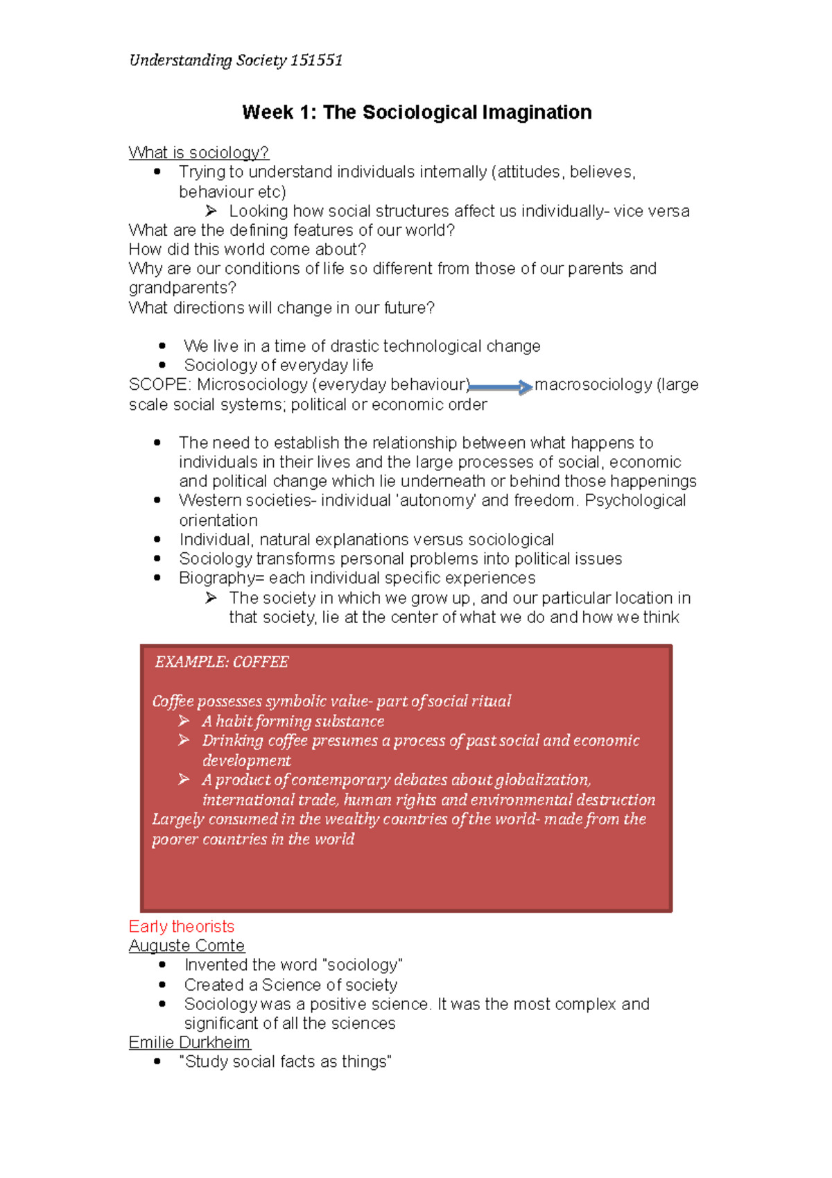 Understanding Society - Lectures - Lecture notes, lectures 1 - 13 ...
