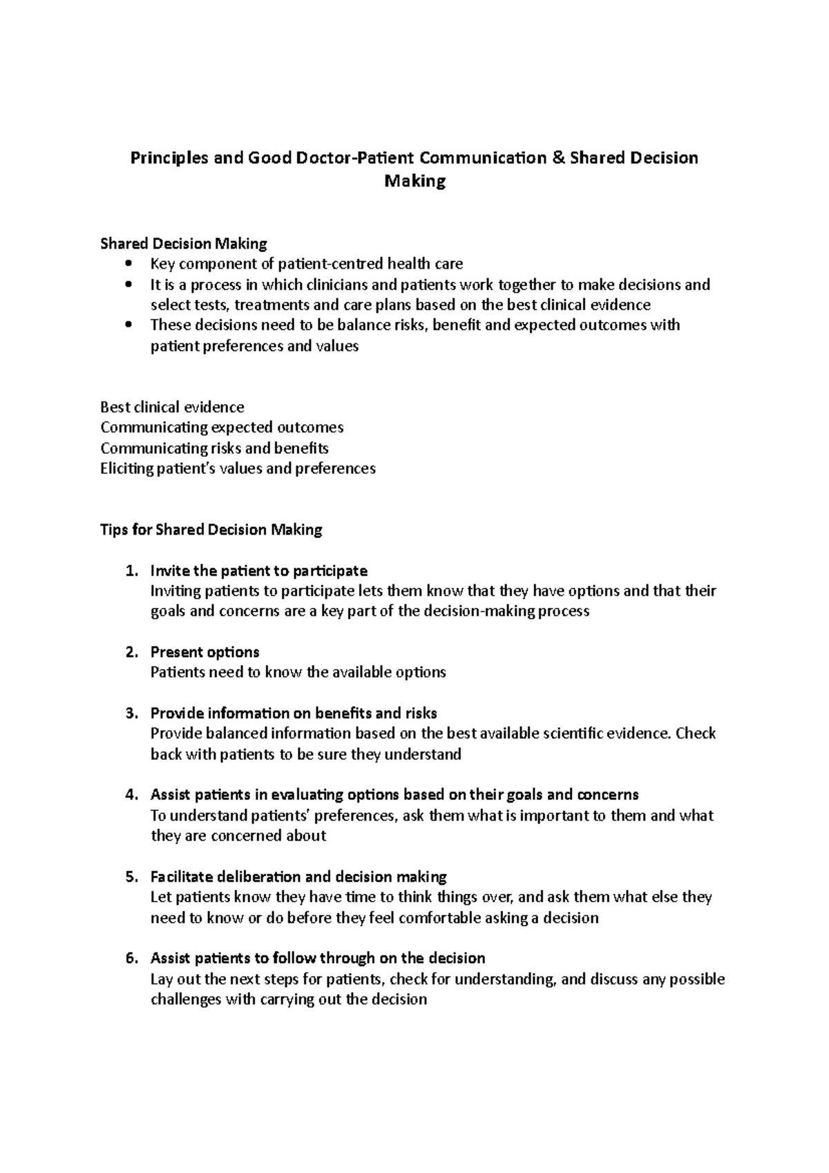 Week 5 - Principles and Good Doctor - Principles and Good Doctor ...