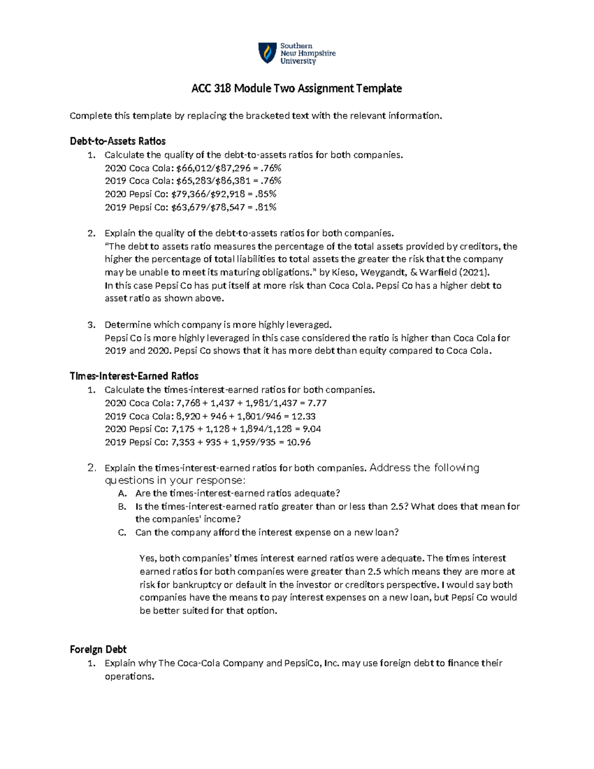 ACC 318 Module Two Assignment Template - ACC 318 Module Two Assignment ...