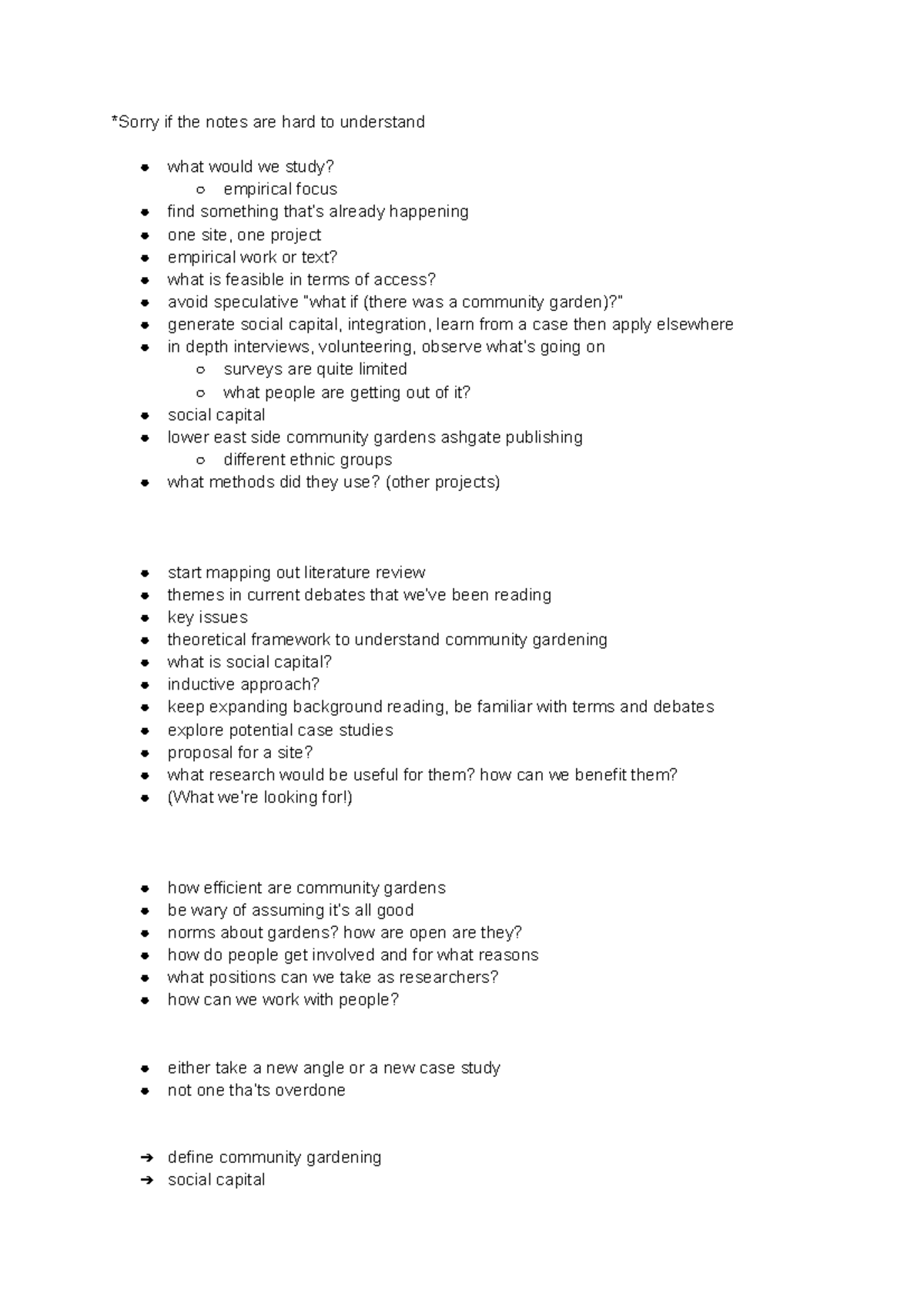 Summary of supervisor meeting - if the notes are hard to understand ...